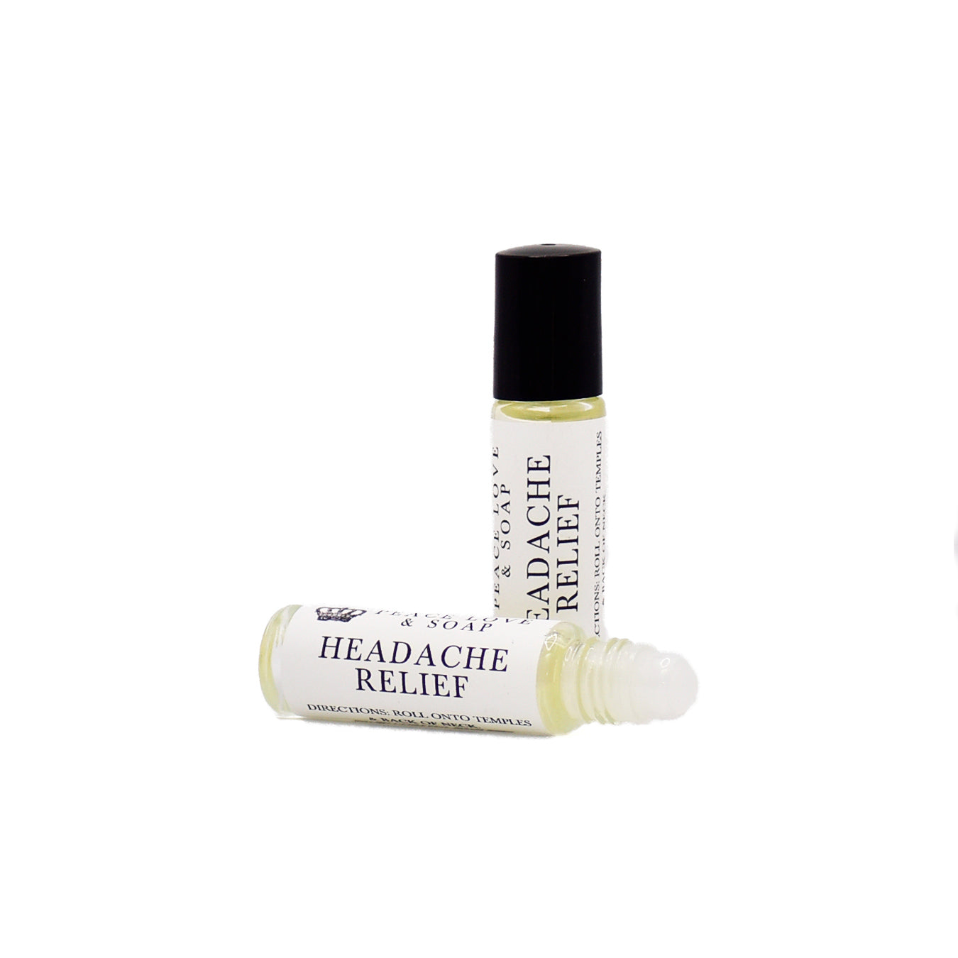 HEADACHE RELIEF - Roll On Essential Oil Blend - Peace Love & Soap